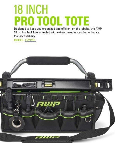 18" tool tote AWP
