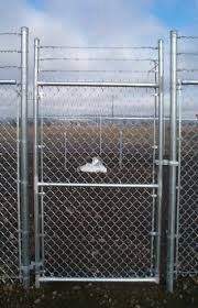 Commercial single gate with barb wire - HDG 1 7/8"