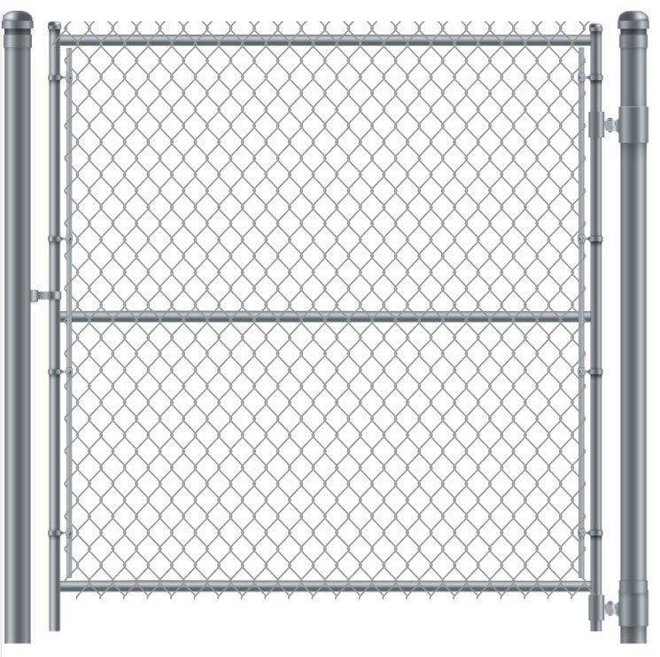 Commercial single gate no barb wire - HDG 1 5/8"