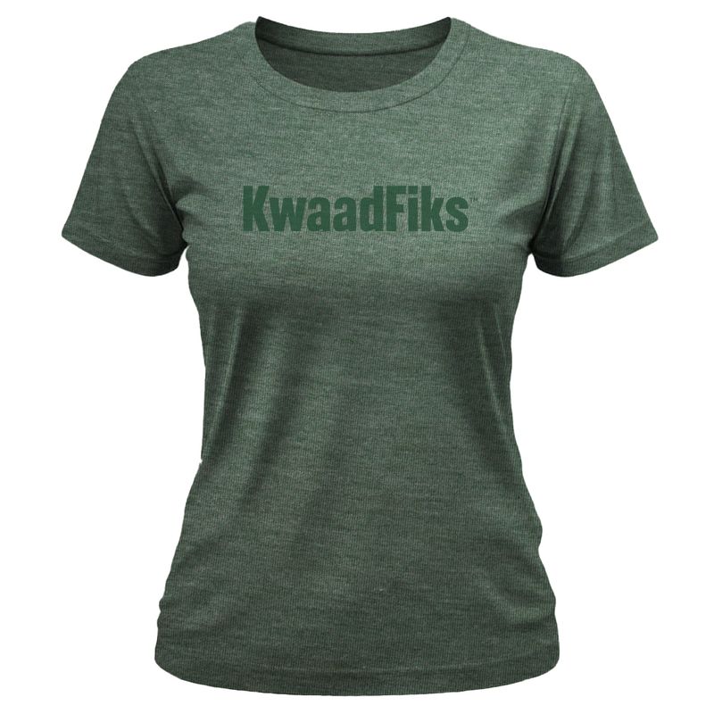 Dames Gepaste T Hemp - Styl 1 - Groen Melange