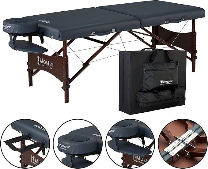 Master Massage 30" Newport Portable Cable Release Massage Table Package