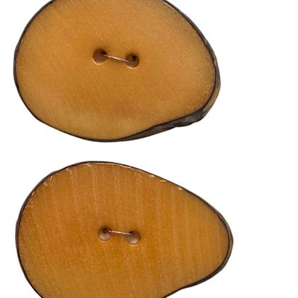 Durango Buttons - Tagua Nut Slice Dyed Pumpink Button - T12