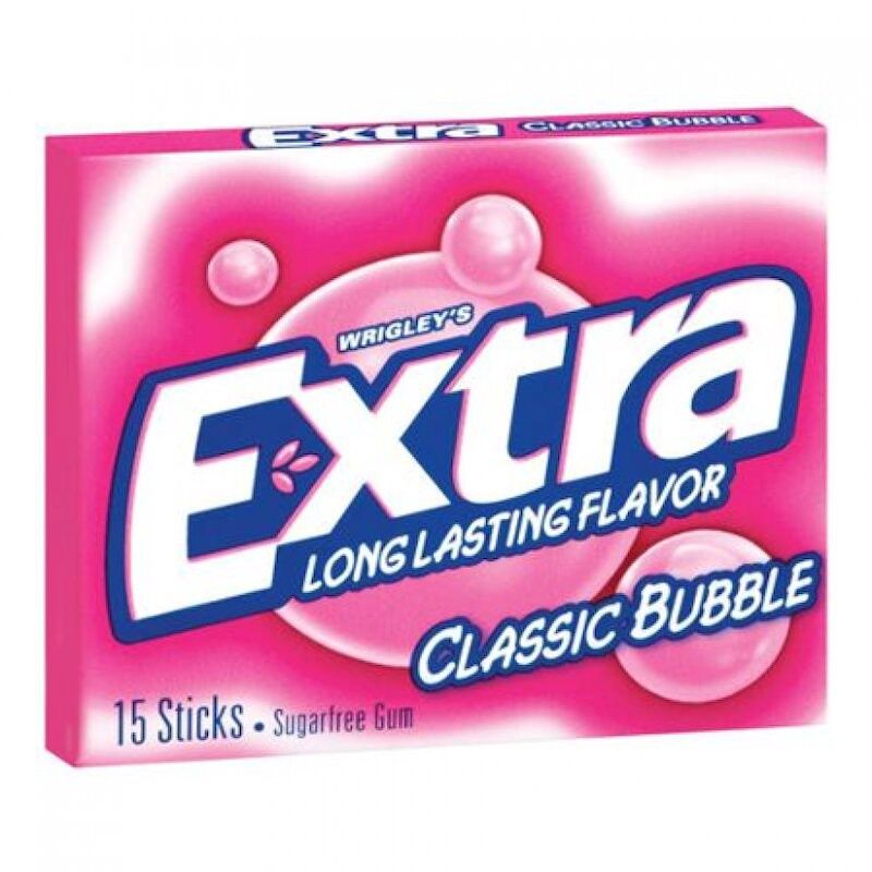 Wrigley's Extra Classic Bubble Gum 15 ct