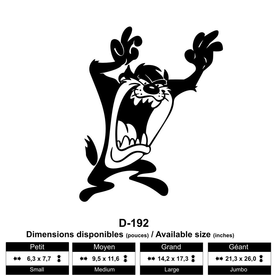 Taz épeurant ( Scary Taz ) - Store - Stickermania