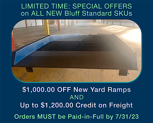 Bluff Hydraulic Mobile Yard Ramp, 20K Cap, 84" W, 36' L - Buy New Yard ...