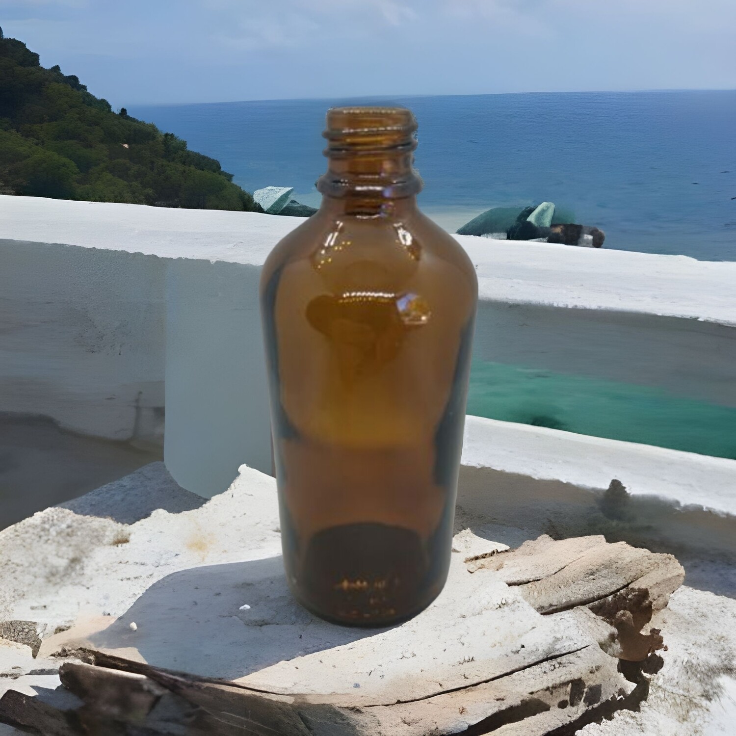 100ml Amber Glass Boston 18mm Neck Bottle Only