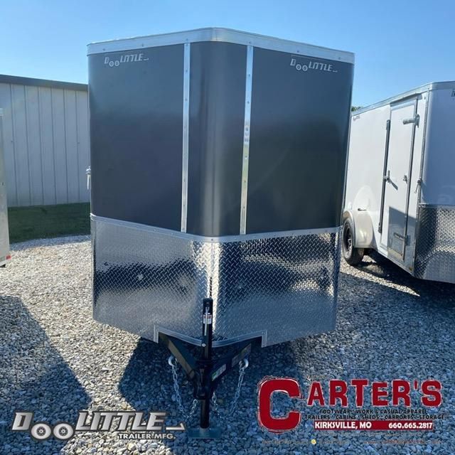 71370 *NEW* 2025 DOOLITTLE 6' X 12' S/A CARGO TRAILER (GRAY) W/ REAR ...