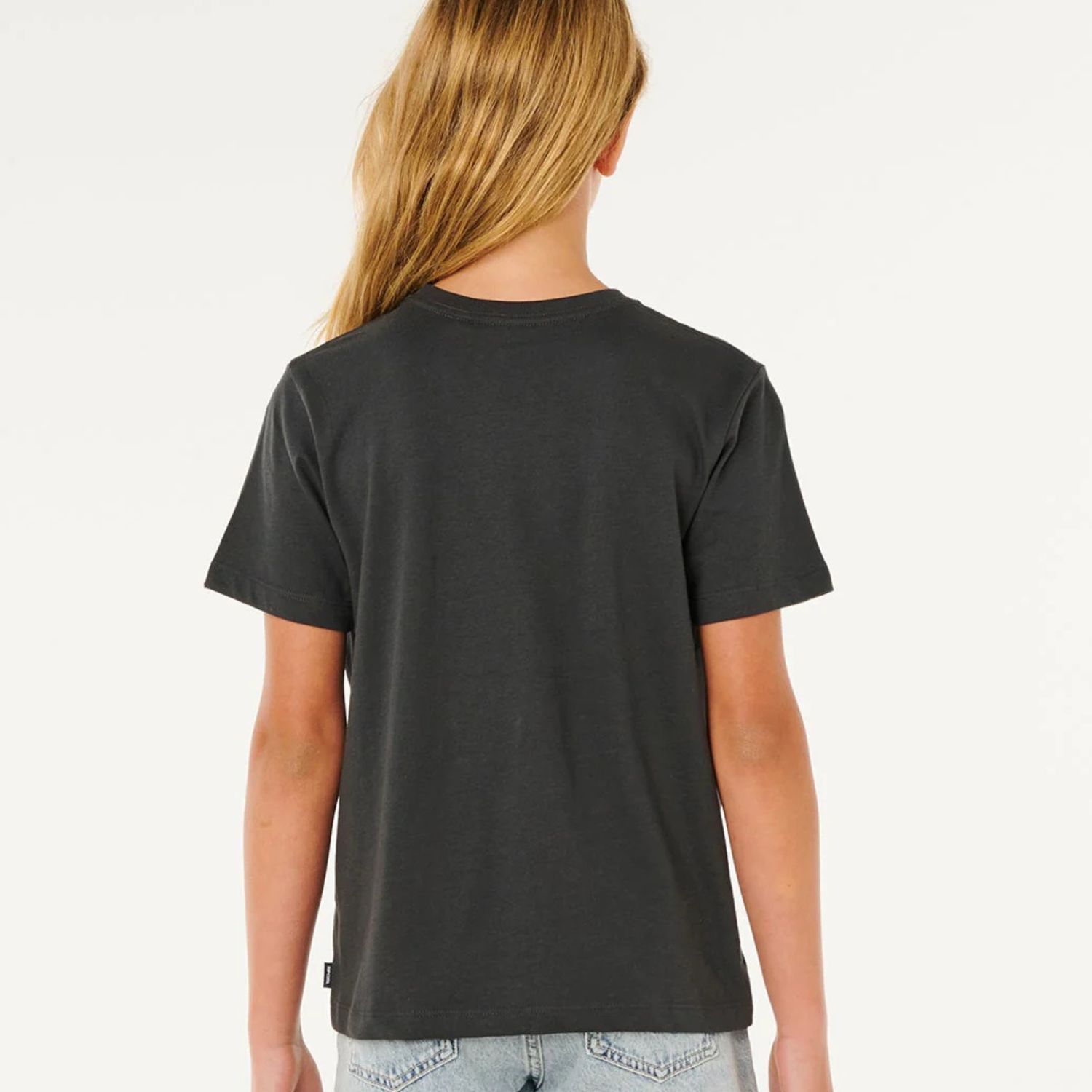 RIPCURL GIRLS SUNSHINE SQUAD BAND TEE- WASHED BLACK