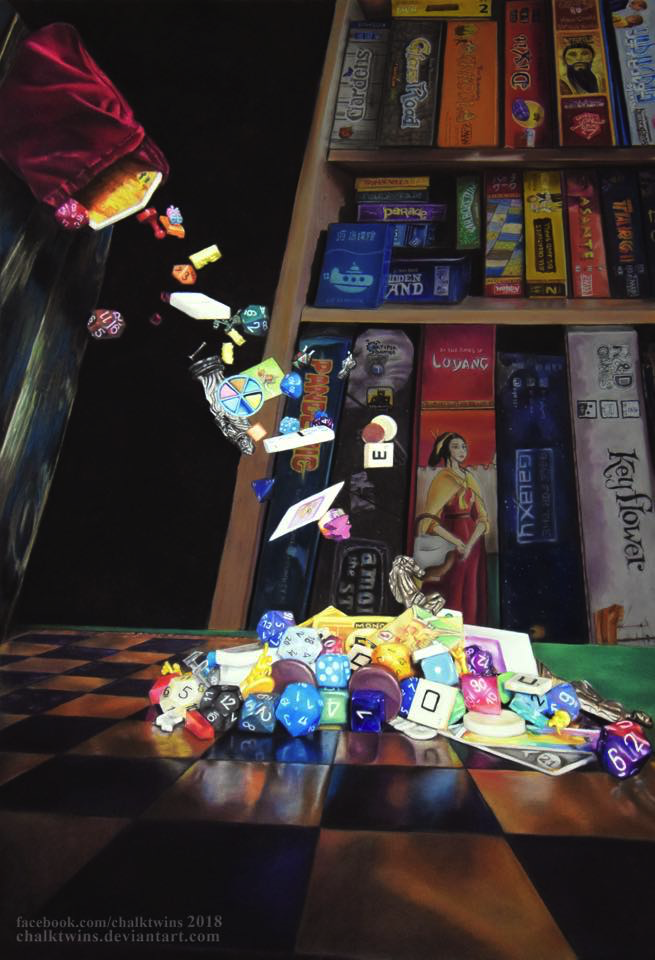 Board Game Still Life - Prints - Store - Chalk Twins