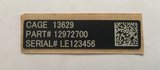 Custom UID tag for M4 Carbine & M16 1.75" x 0.45”