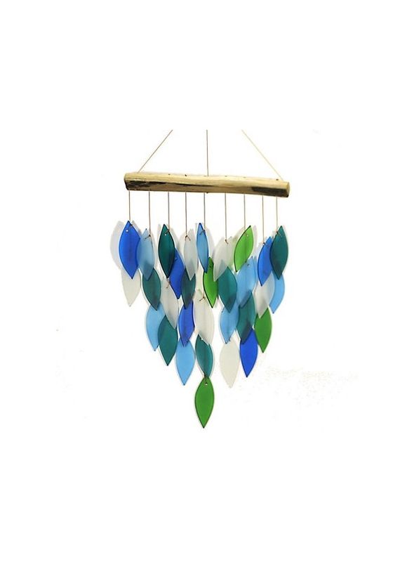 Ocean Waterfall Glass Driftwood Wind Chime