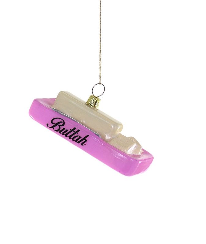 Pink Dish Buttah Butter Glass Ornament
