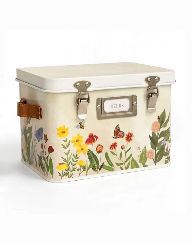 Wildflowers Botanical Tin Seed Box