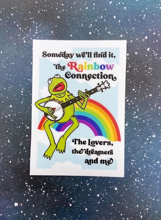 Kermit The Frog Rainbow Connection Sticker