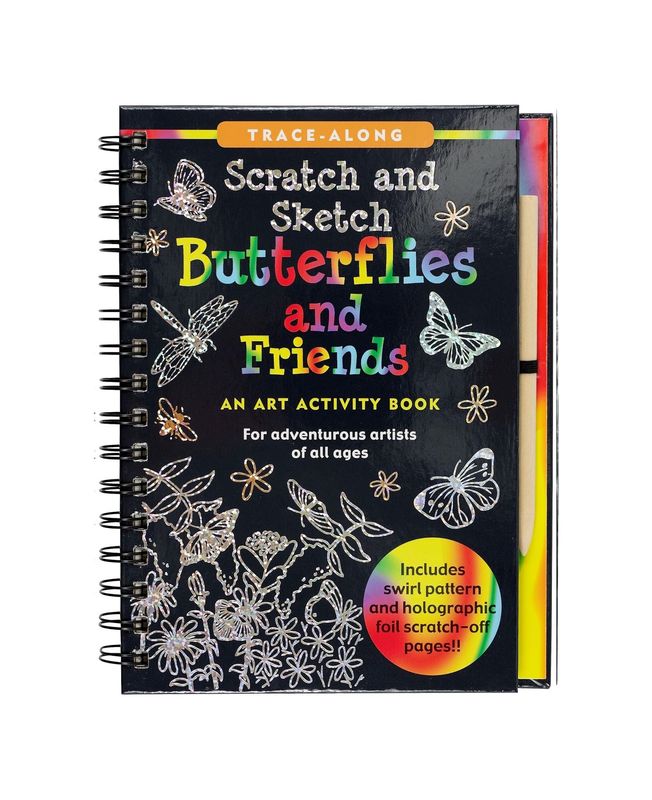 Scratch And Sketch Butterflies And Friends Hardcover Spiral Book