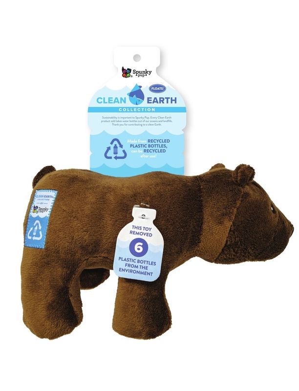 Small Bear Clean Earth Plush Dog Toy