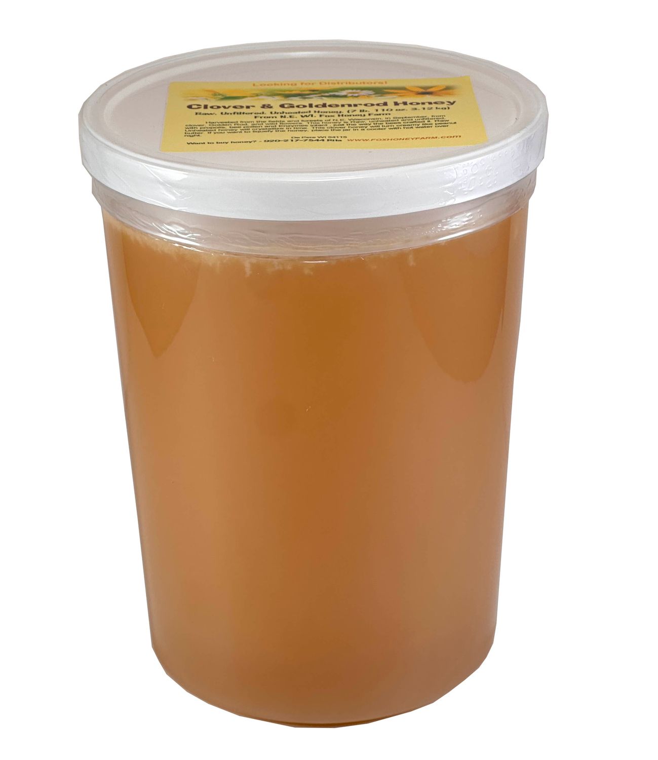 Clover And Goldenrod Honey 7lbs. (Crystalized Solid)