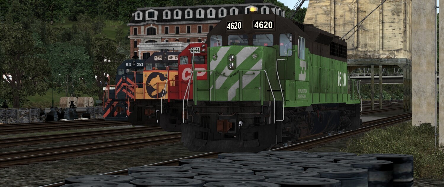 EMD GP40 locomotive - Complete pack Add-On