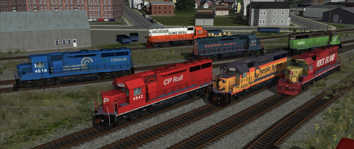 EMD GP40 diesel locomotive Add-On PACK I