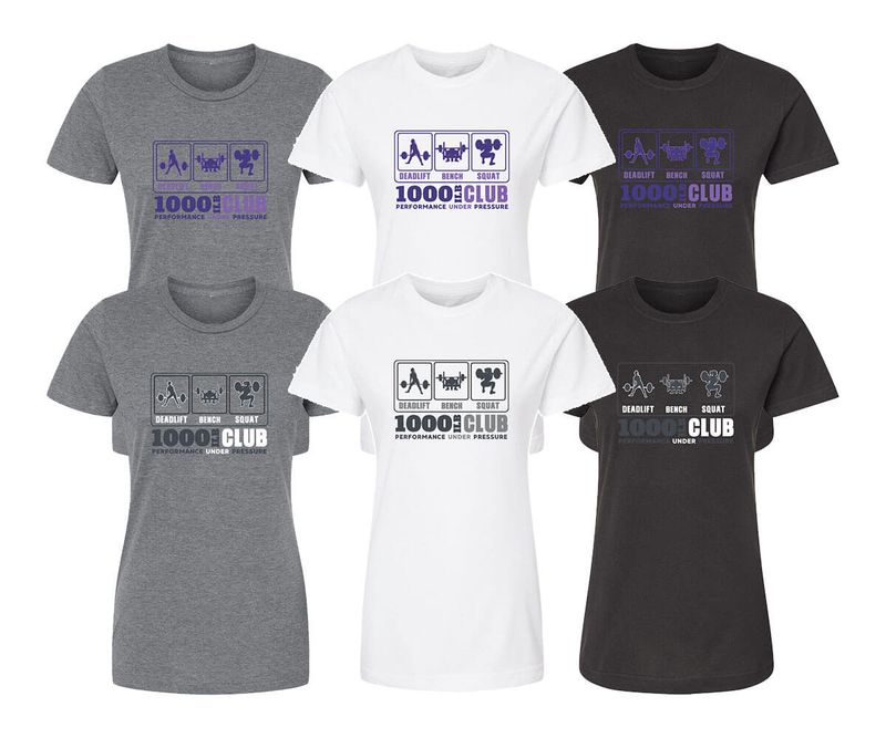 Achievement 500 Pound Club Women's Purple Design Deadlift Bench Squat
