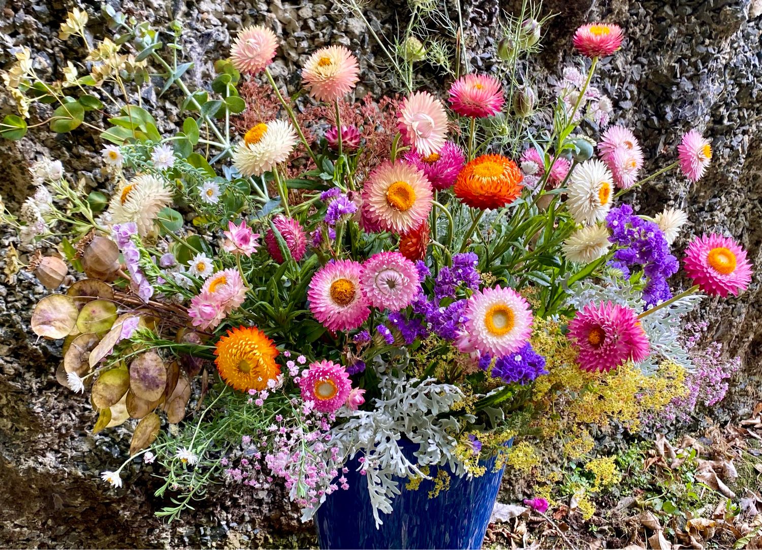 Bundle Of Dried Flowers & Foliage