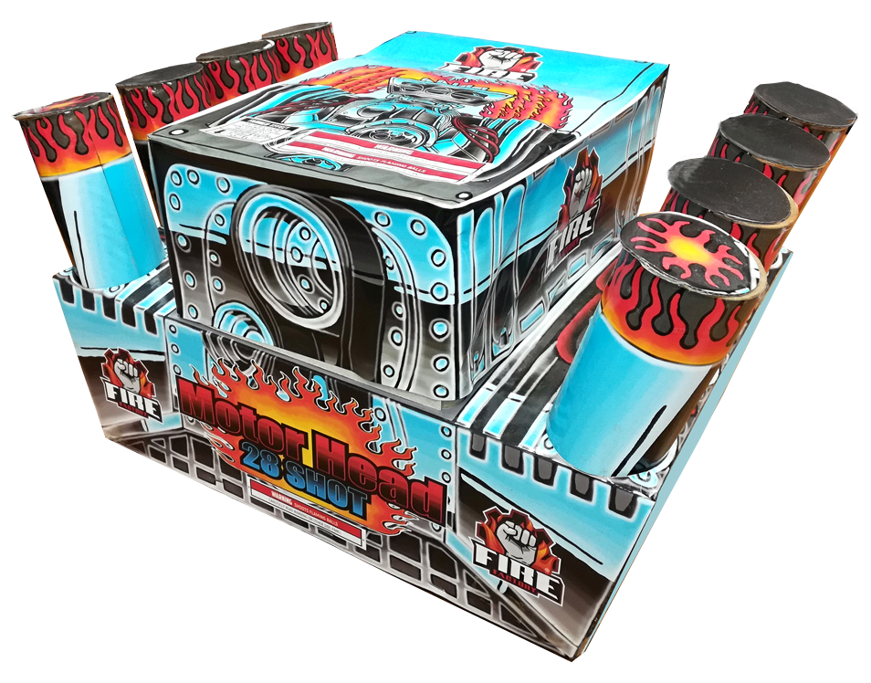 MOTOR HEAD 28 SHOT 2" FINALE RACK