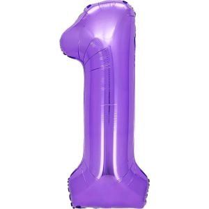 34" Lilac Number Balloons