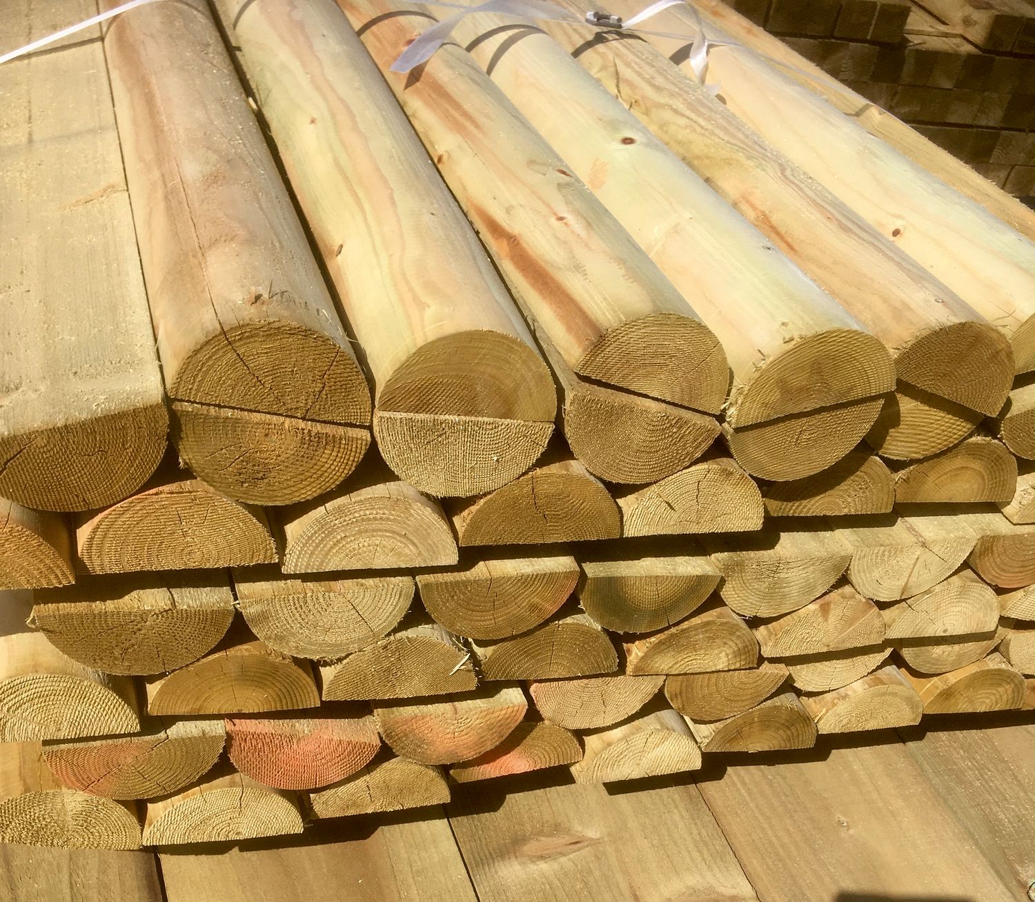 Half Round Rails - Machined 3.6m | Cheshire Timber | Quality Local ...