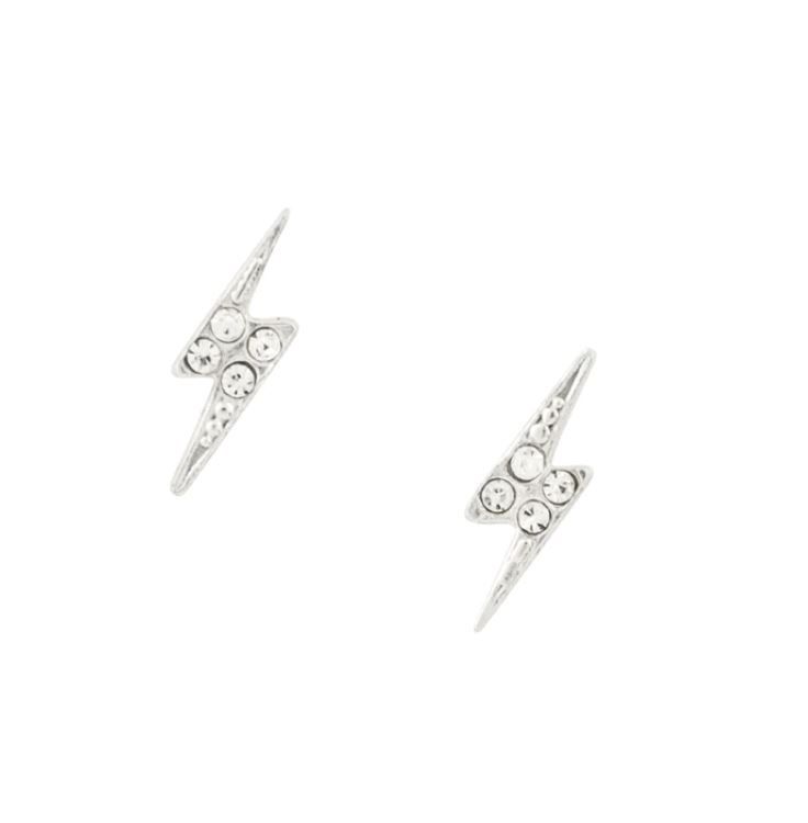 Crystal Lightning Bolt Studs