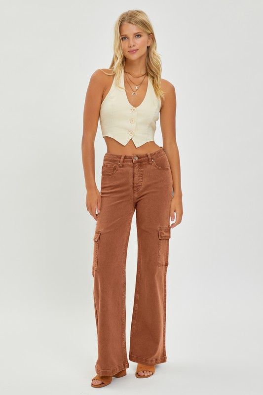Choco Cargo Wide Leg Jean