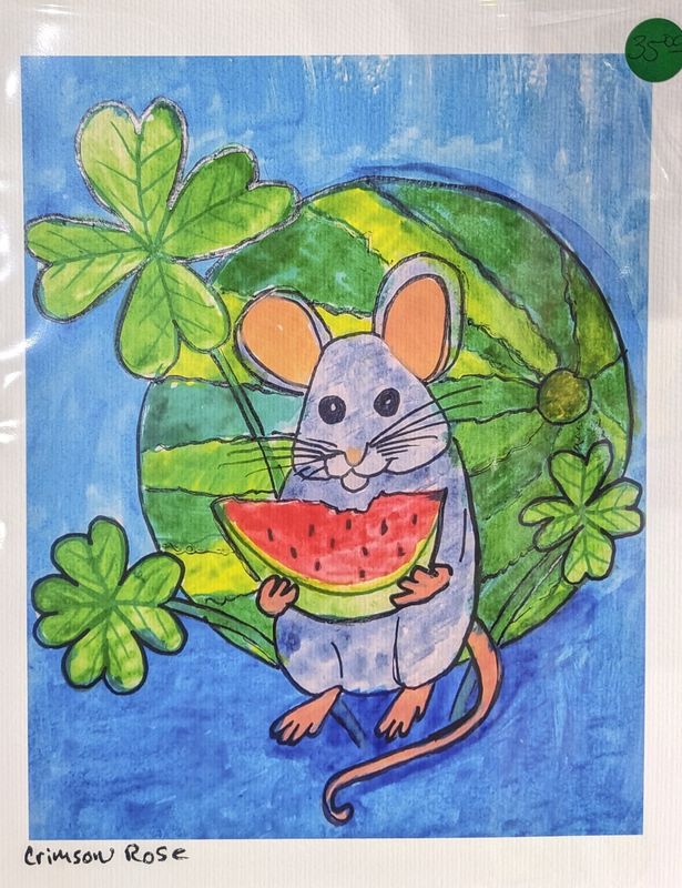 Mouse with Watermelon slice