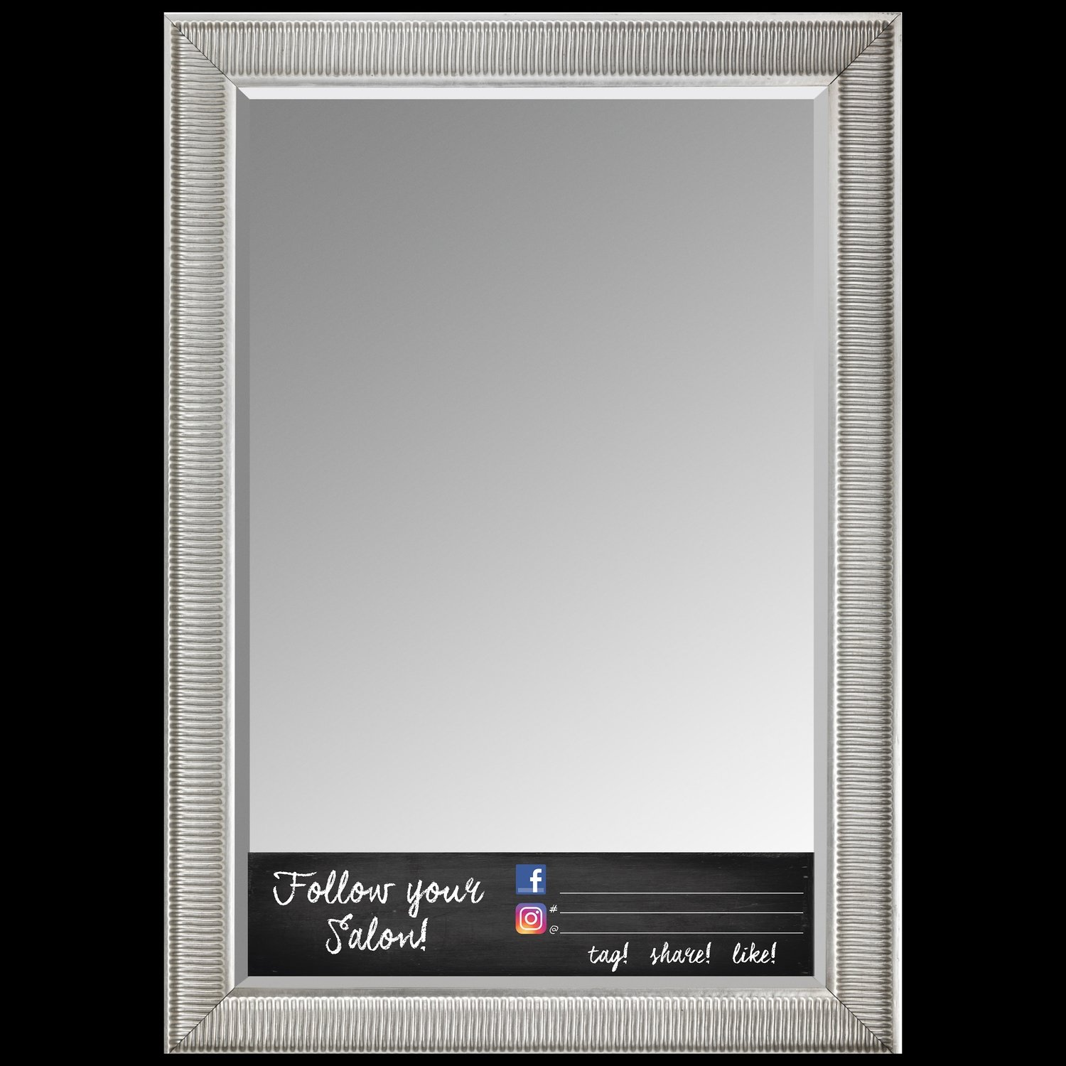 SALON OR STYLIST SOCIAL MEDIA MIRROR CLING-FULL LENGTH-24x7