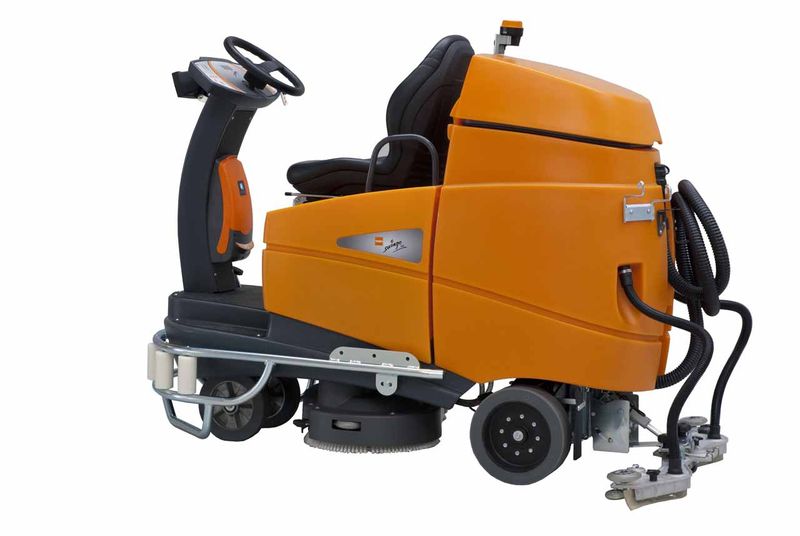 Taski swingo 4000B w/ Wet Cell Batteries 34 in. Ride-on Auto Scrubber ...