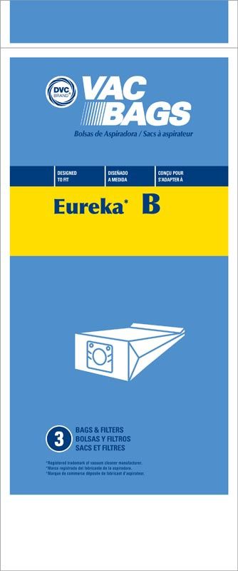 Bags, Paper, Type B, 3 Pack With 3 Filters, For Eureka 1600, 1700, 1800 ...