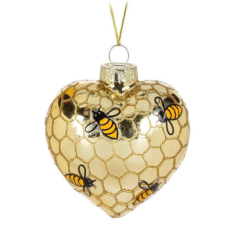 Ornament - Puffy Bee Heart