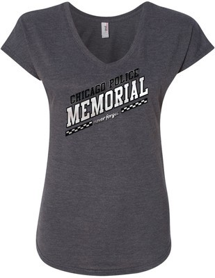 CPD Memorial Women's V-Neck Slanted Logo Navy | Chicago Police Memorial ...
