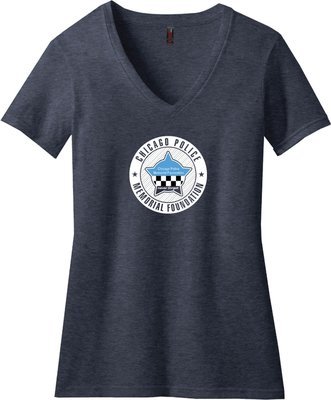 CPD Memorial Women's V-Neck Slanted Logo Navy | Chicago Police Memorial ...