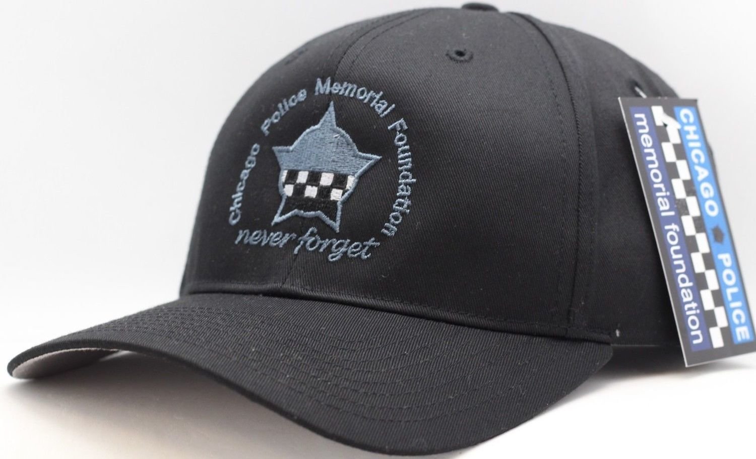 CPD Memorial Black Adjustable Strap Hat w/Embroidered Star | Chicago ...