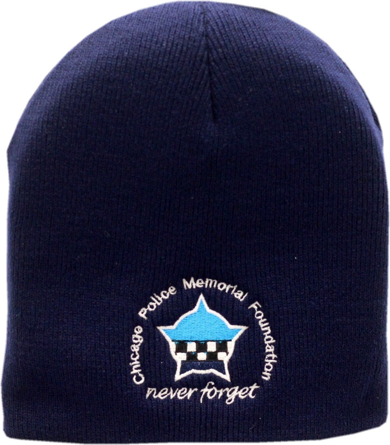 CPD Memorial Foundation Skull Knit Hat Navy | Chicago Police Memorial ...