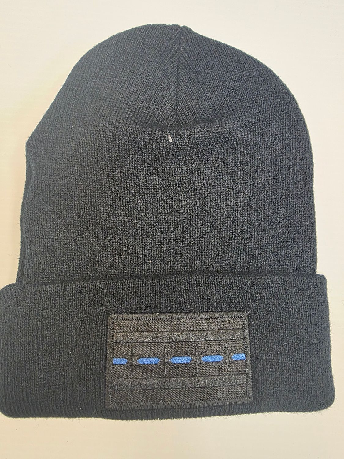 Black Chicago Blue line Cuffed Knit Hat Black | Chicago Police Memorial ...