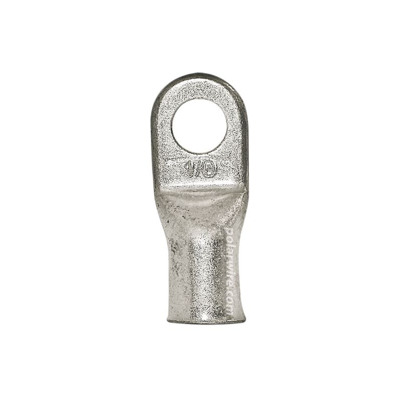 Eyelet Lug 1/0 5/16" Stud Plated Copper