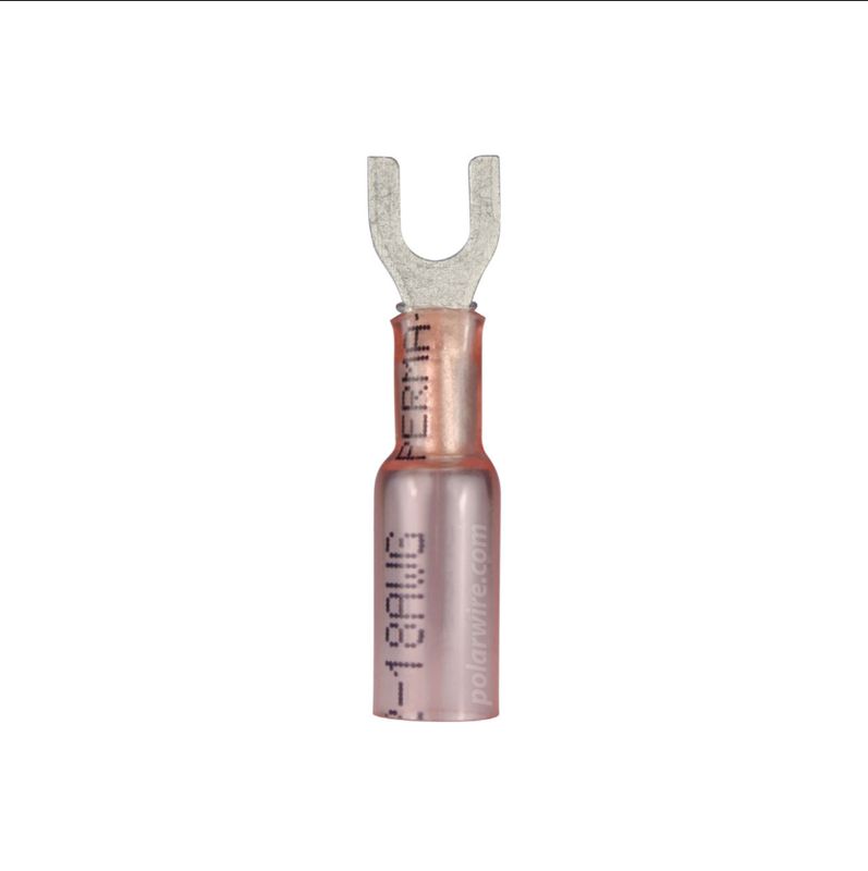 Heat-Seal Spade Terminal 22-18 GA #6-8 Stud/25 PK