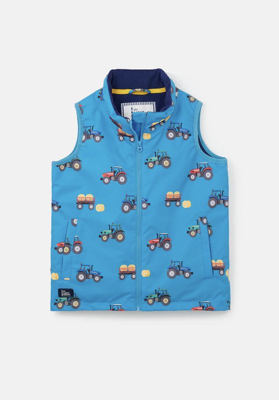 Alex Boys Gilet - Tractor Print