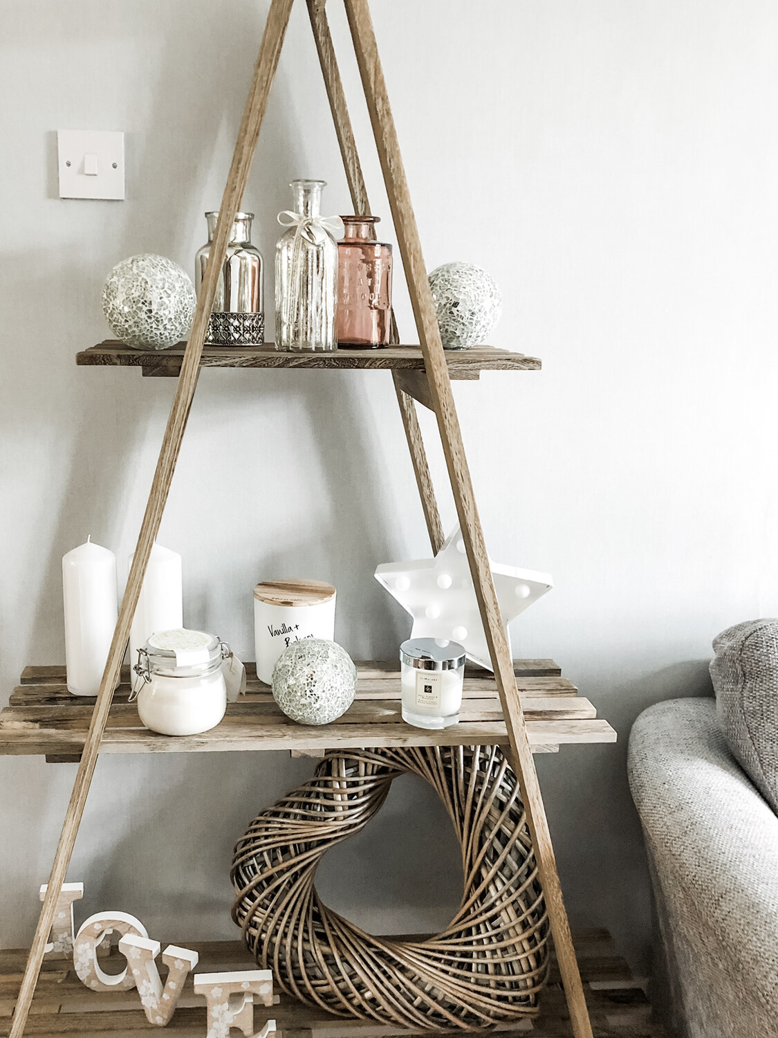Wooden A Frame Display Ladders wooden-a-frame-display-ladders