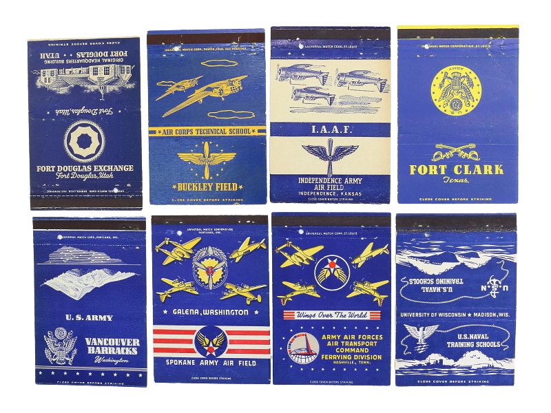 US WW2 Military Base Match Book Covers #4089 - Liberty Tree Collectors ...