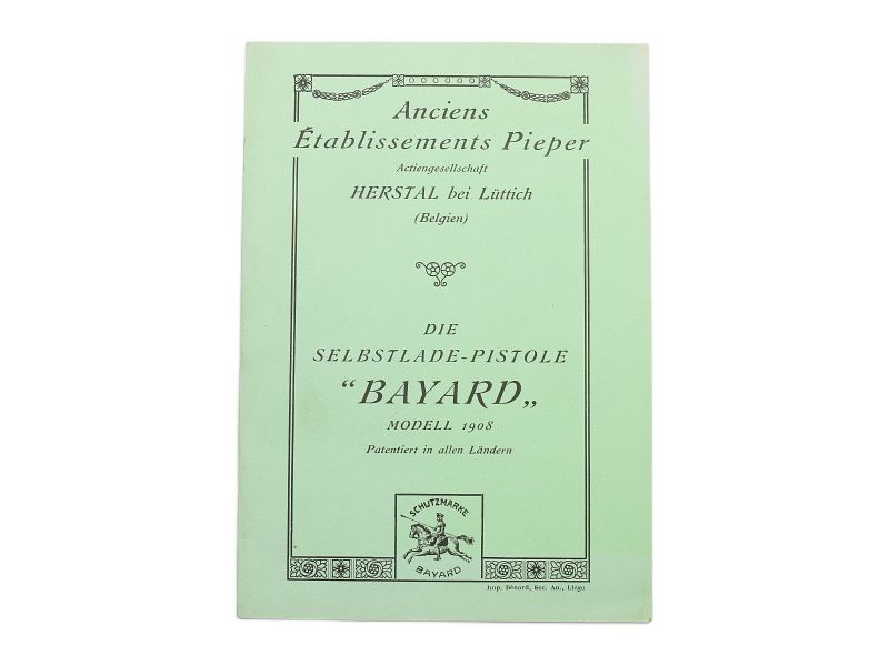 Bergmann Bayard 1908 Pistol Manual Reprint - Liberty Tree Collectors ...