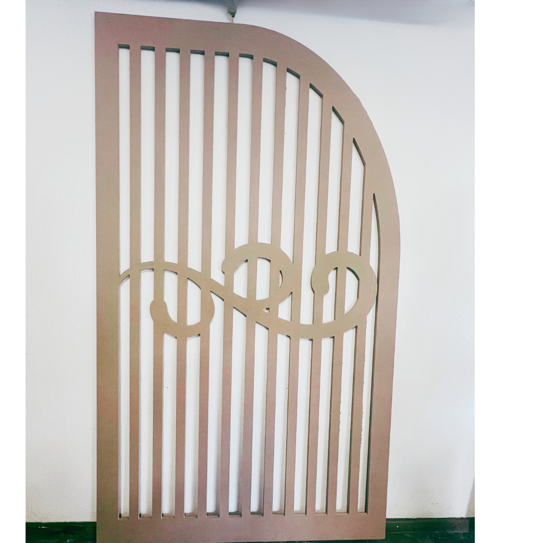 Decorative Slatted Arch Panel with Swirl Detail - Online Store - Event ...