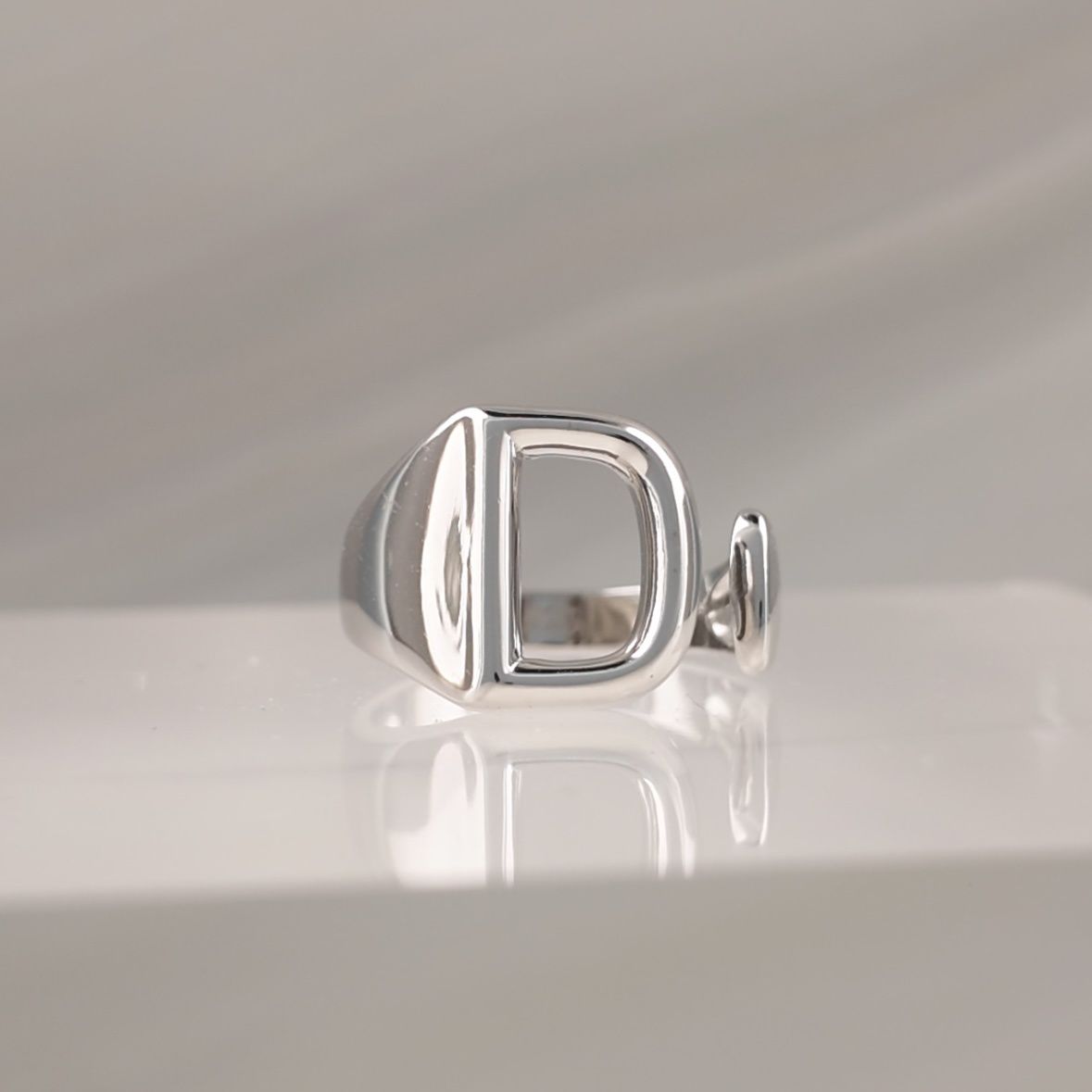 Silver Ring Letter D 081 – Store – Diamond Kingz