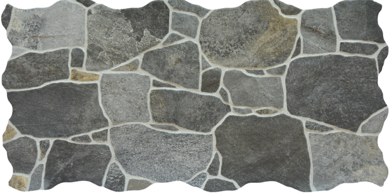 Riverstone Grigio Porcelain Rockwall