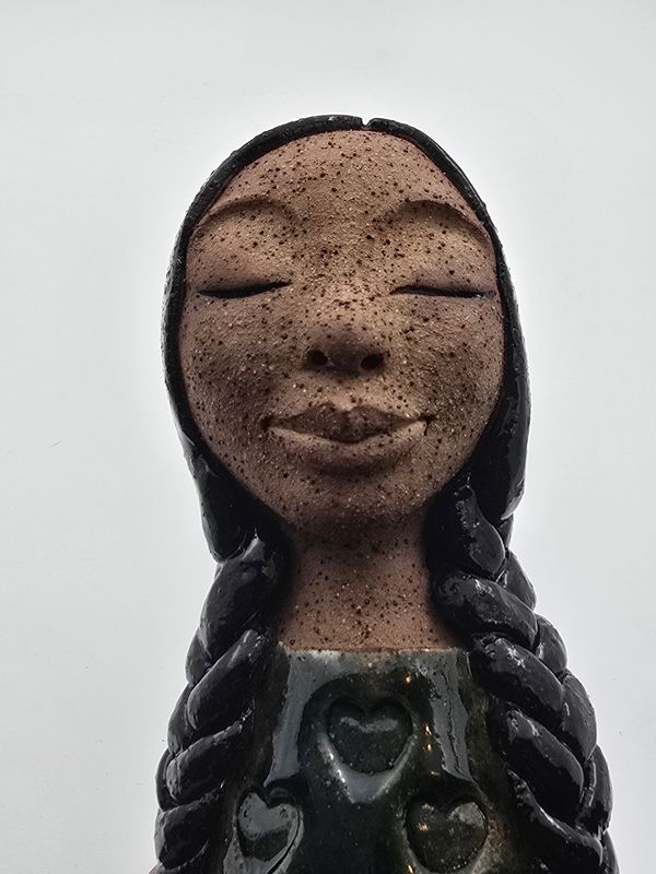 High fire lady Green heart dress